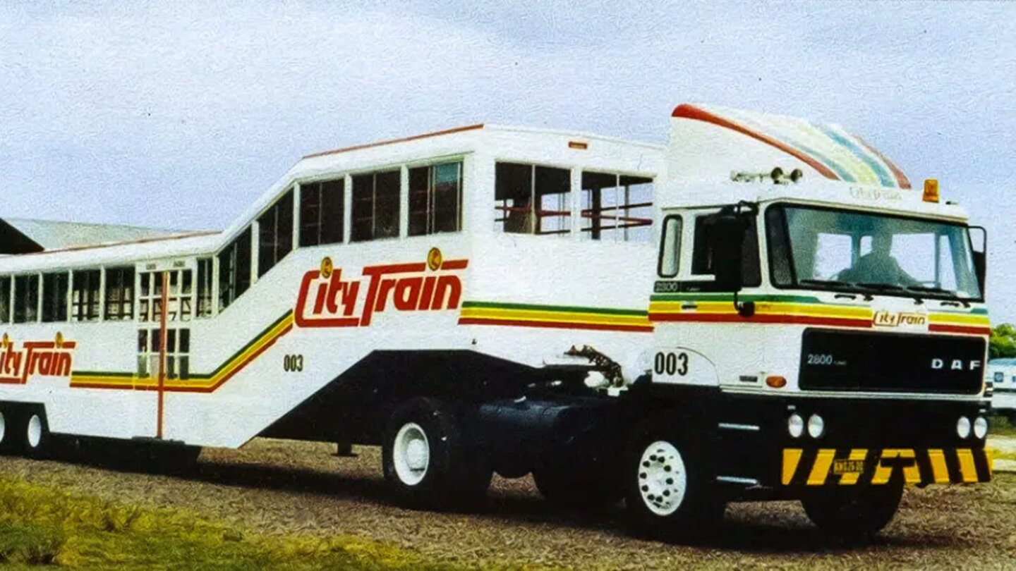 By far the longest bus in the world is 34 years old, 32 meters long and ...