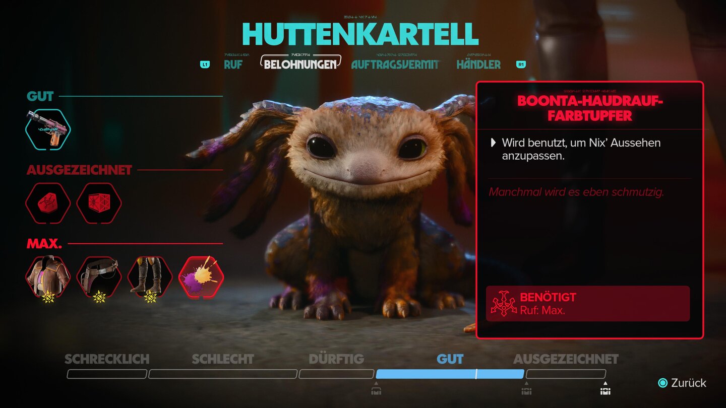 Star Wars Outlaws: Alle Belohnungen und Vorteile der Fraktionen