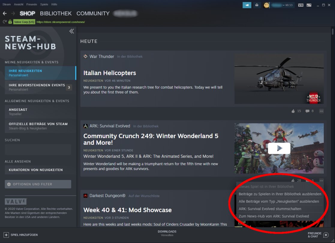 Steam: News-Hub jetzt live, so funktioniert das neue Feature