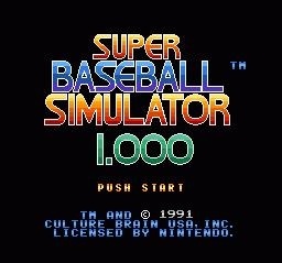 Super Baseball Simulator 1.000 SNES