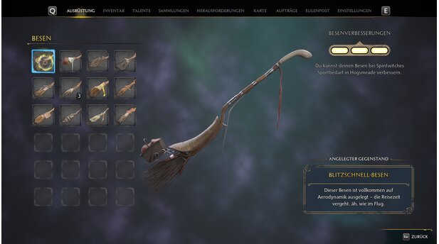 Hogwarts Legacy: Besen freischalten und verbessern