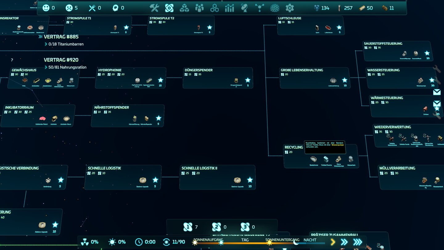 Base One - Screenshots zum Weltraum-Aufbauspiel