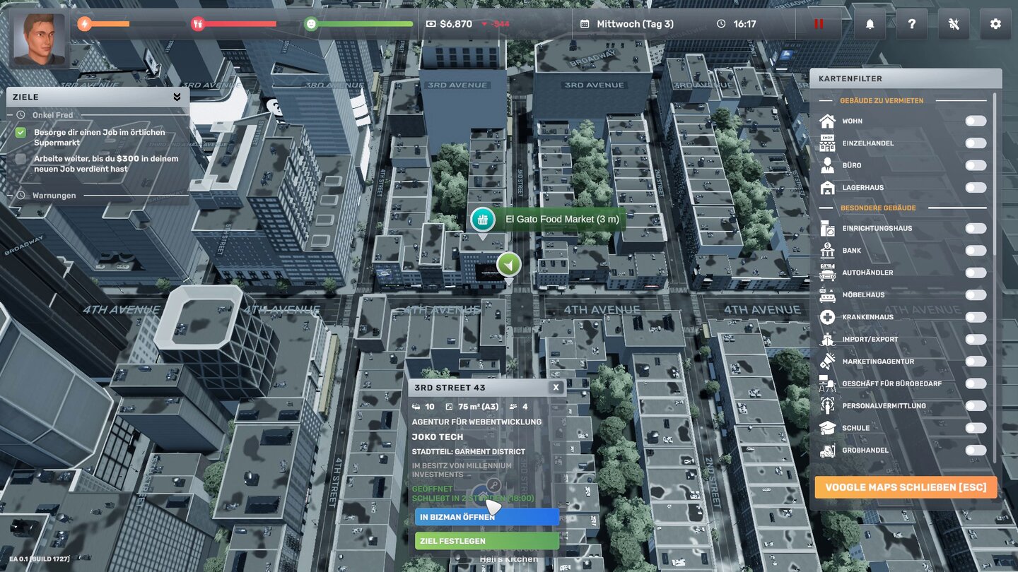 Big Ambitions - Screenshots zur Wirtschaftssimulation