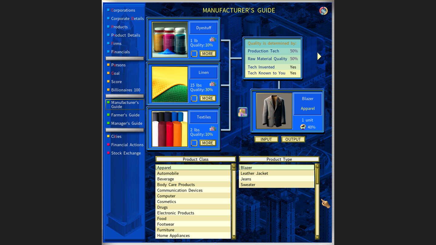 Capitalism Lab - Screenshots zur Wirtschaftssimulation