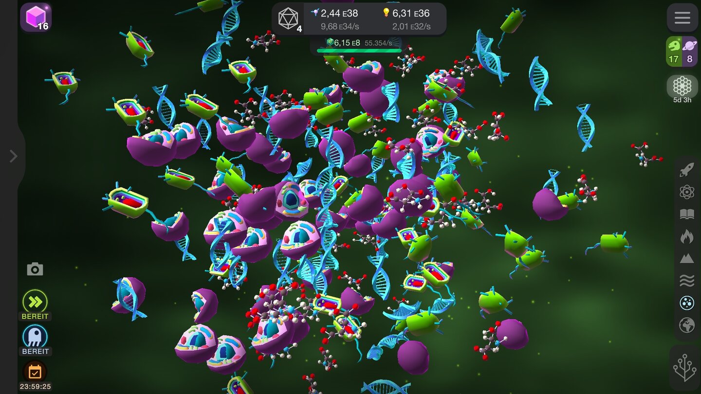 Cell to Singularity - Screenshots zum wissenschaftlichen Clicker-Spiel