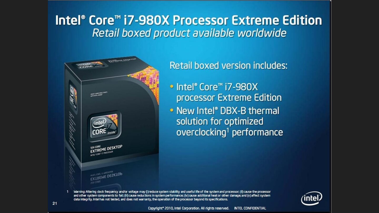 Intel Core i7 980X - Herstellerpräsentation