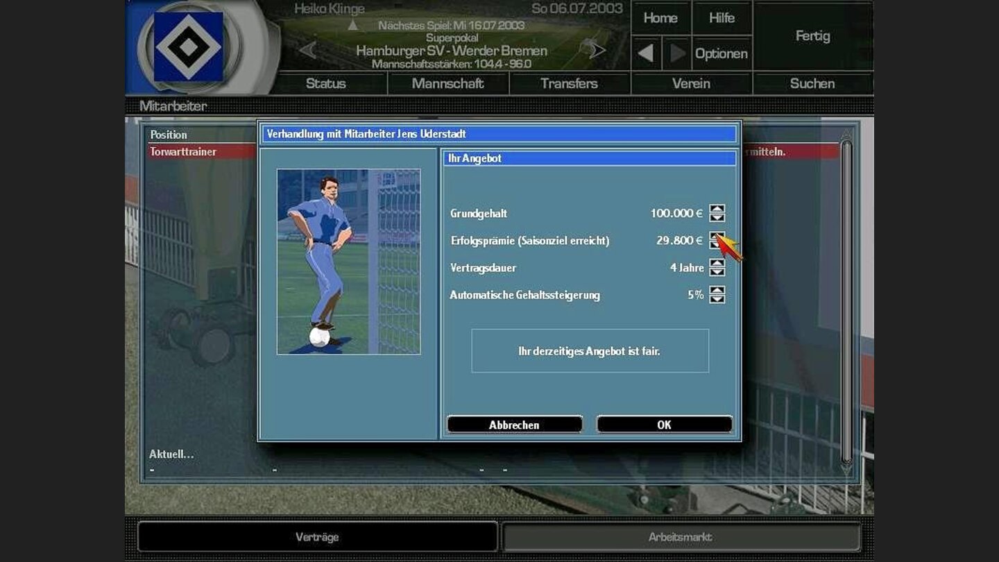 Fußball Manager 2004 - Screenshots