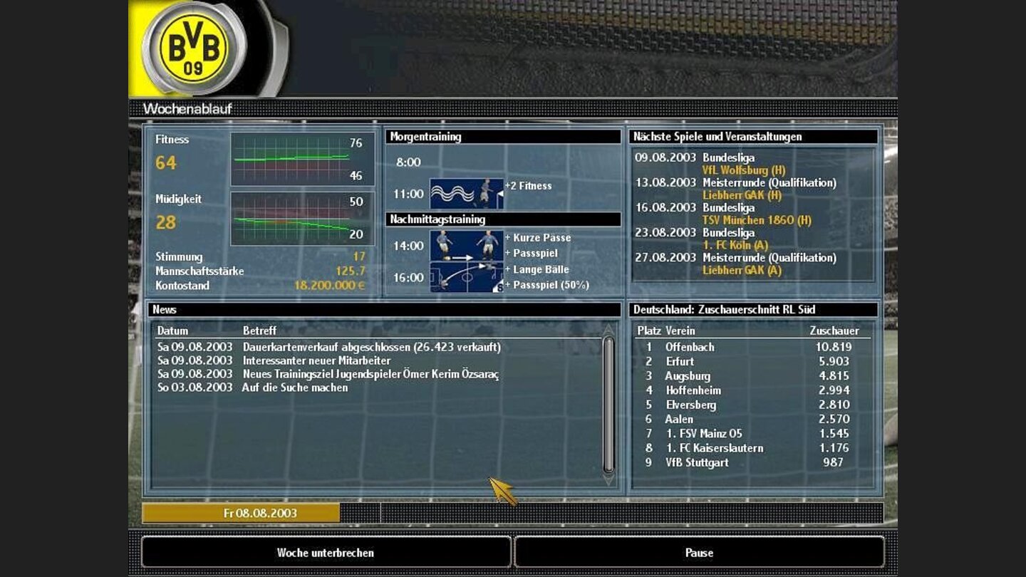 Fußball Manager 2004 - Screenshots