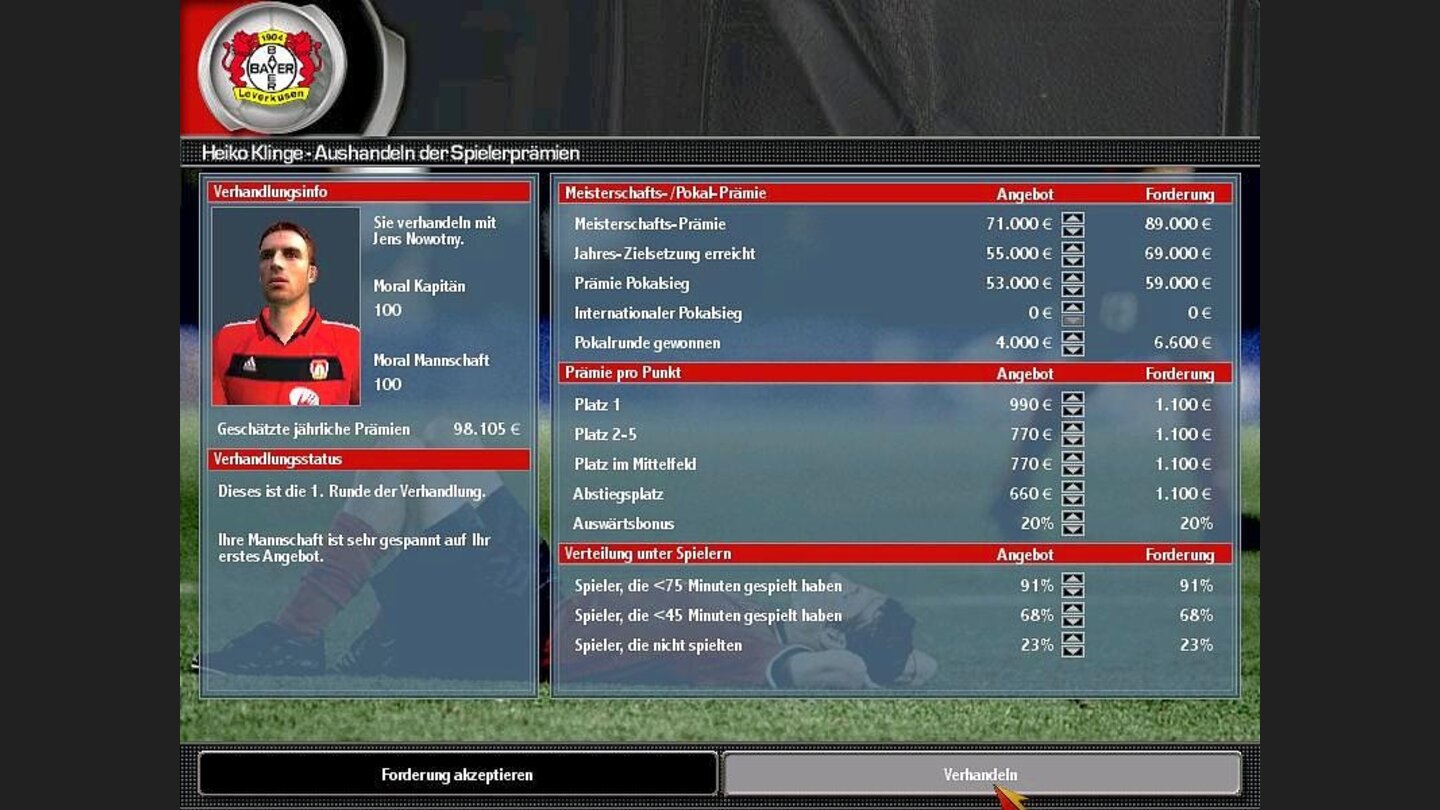 Fußball Manager 2004 - Screenshots