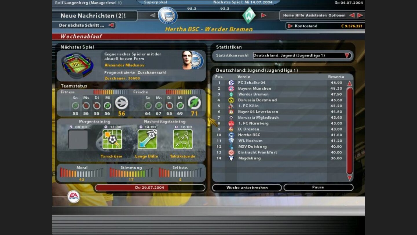 Fußball Manager 2005 - Screenshots