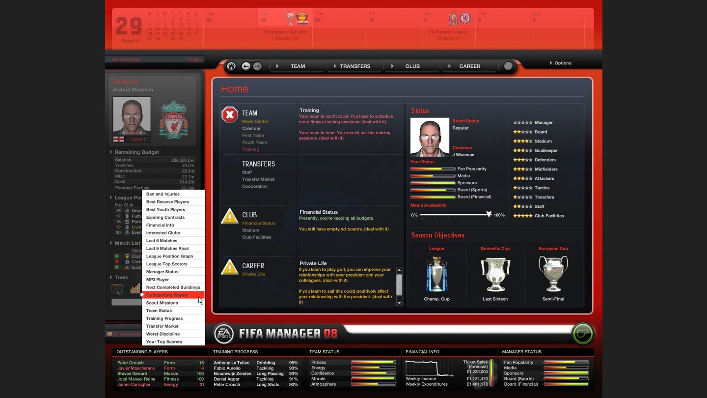 Fussball Manager 08 - Screenshots