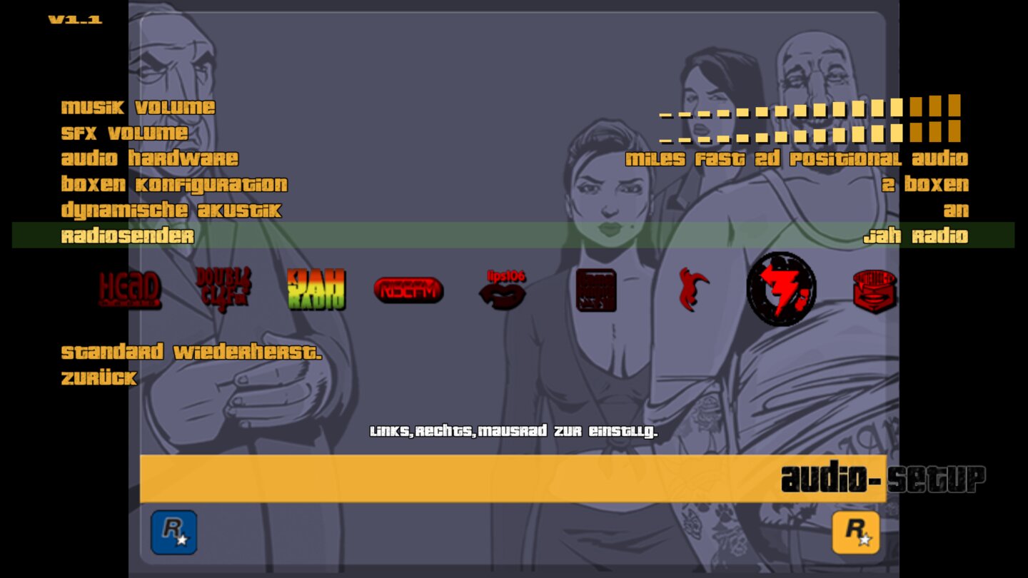 GTA 3 Original - Optionen