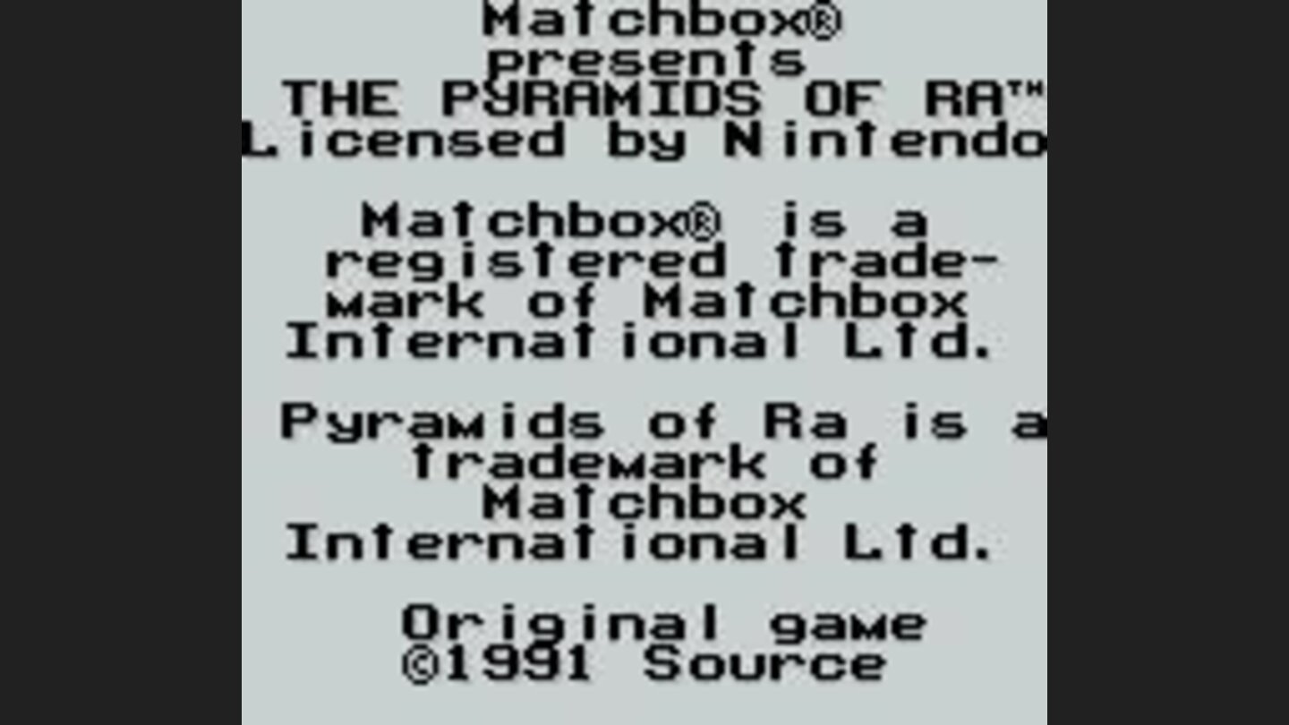 Pyramids of Ra Game Boy