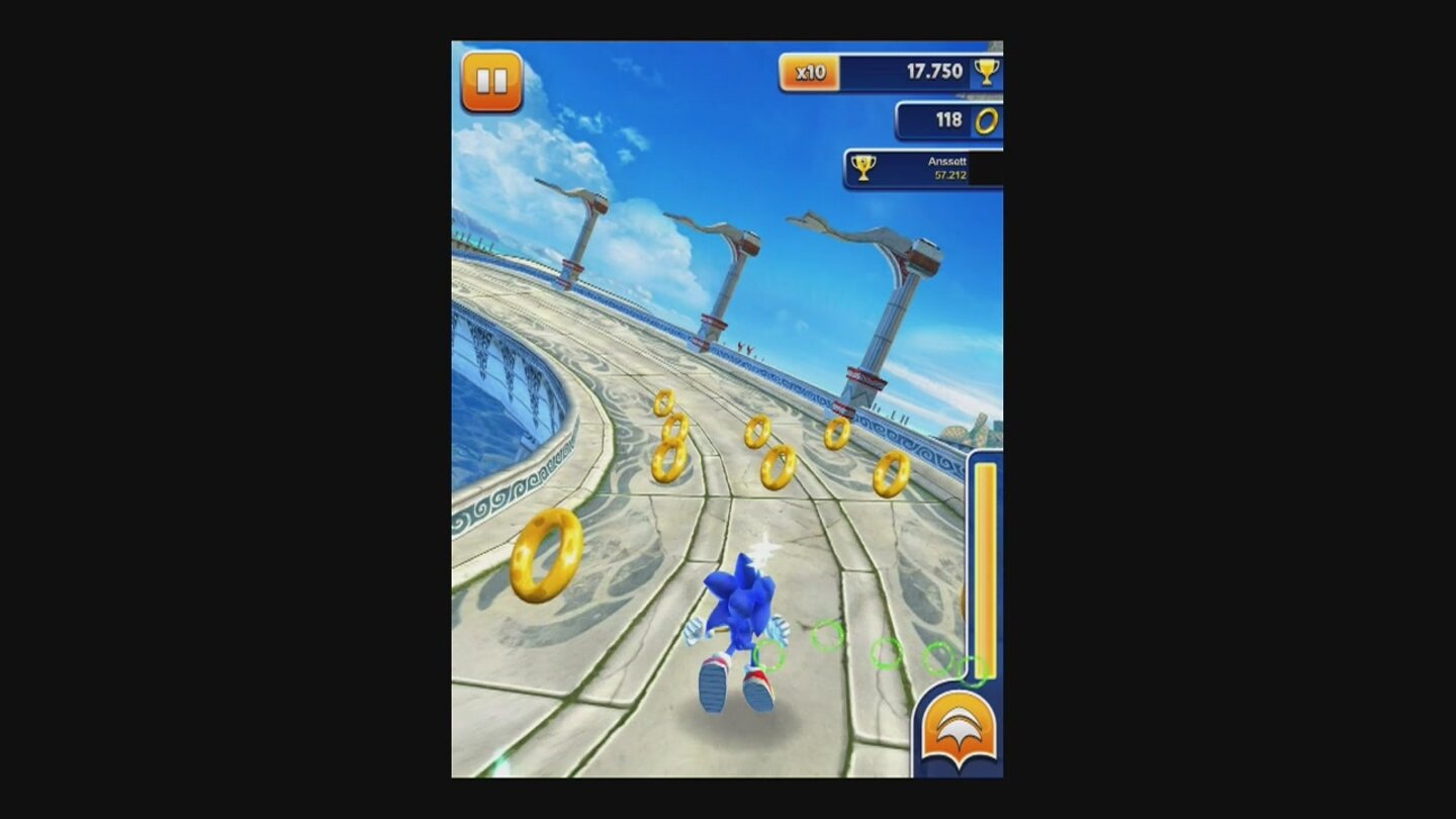 Sonic Dash - Screenshots aus dem Jump&Run für iOS-Geräte