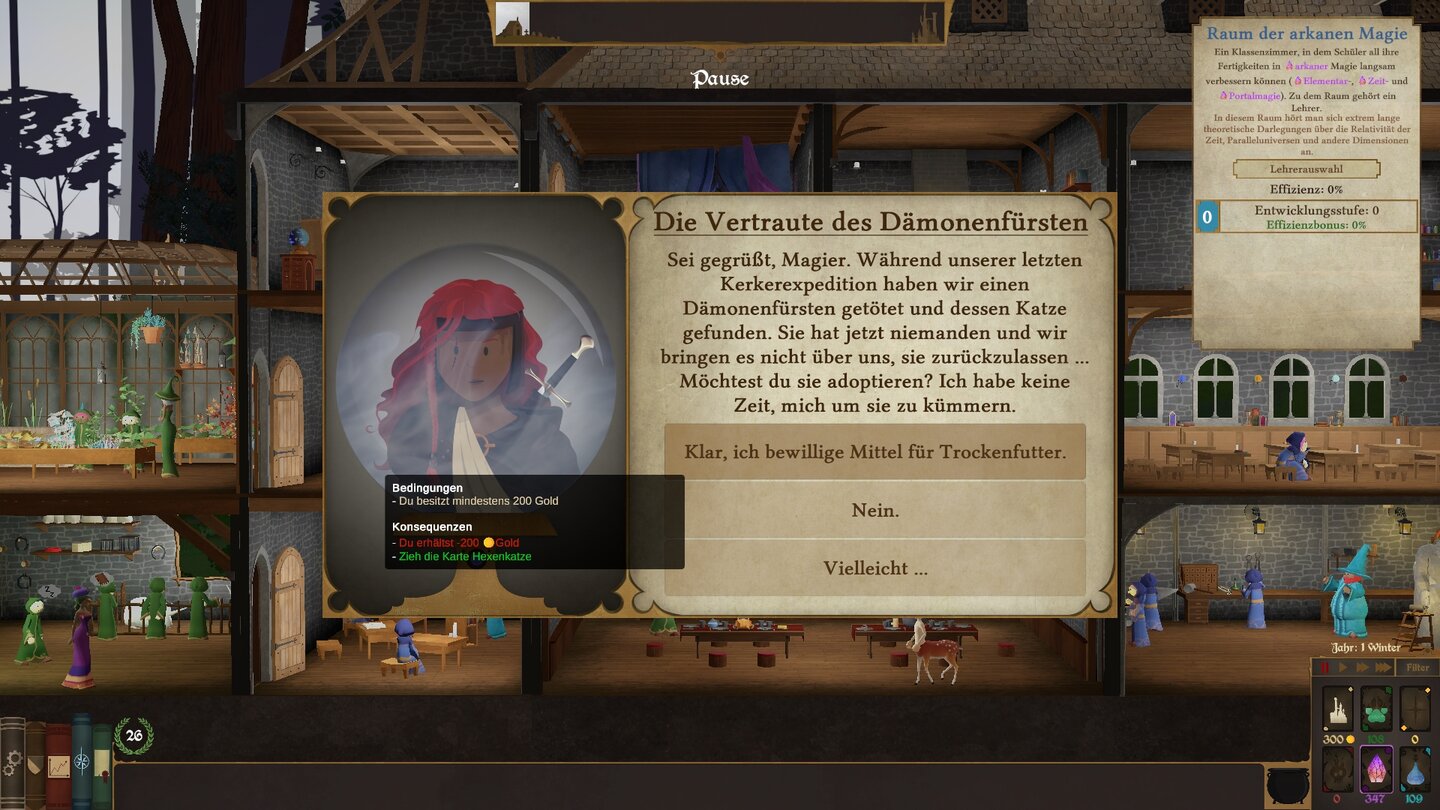Spellcaster University - Screenshots zum Zauberschulen-Aufbauspiel