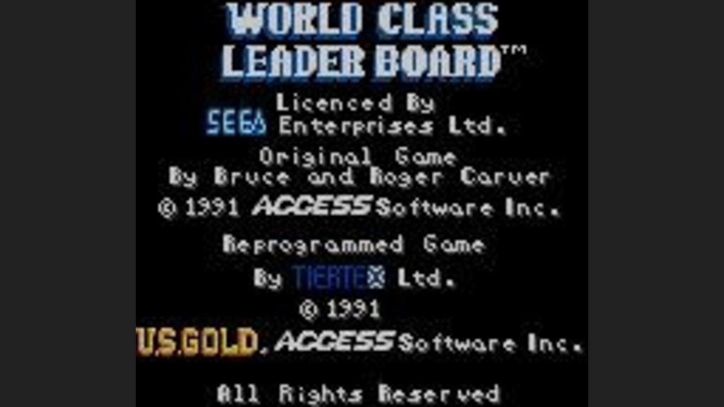 World Class Leader Board Game Gear