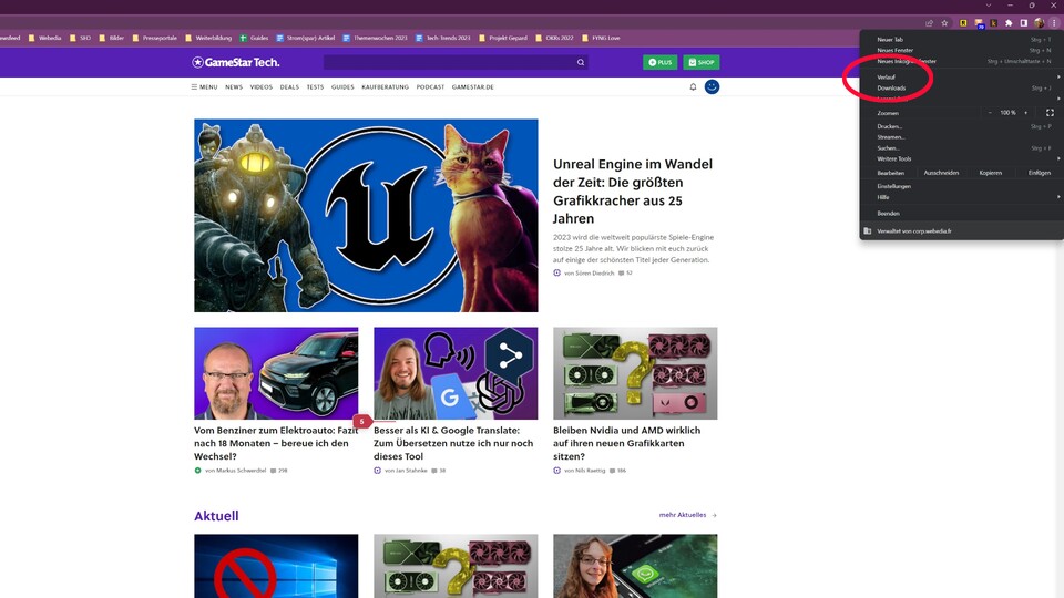 [Strg] + [Shift] + [T] ist der wichtigste Shortcut, den ihr ...