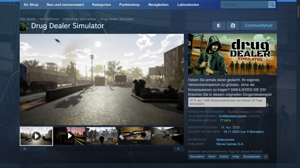 Steam-Sensation Schedule 1 bekommt jetzt Stress mit dem Drug Dealer ...