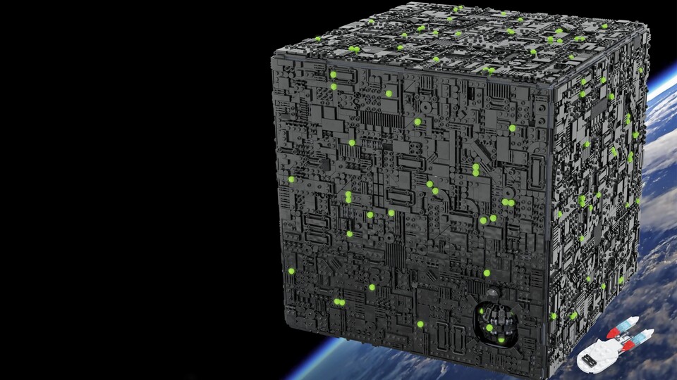Star Trek: Ein gewaltiger Borg-Kubus aus über 9.000 Lego-Steinen lässt ...