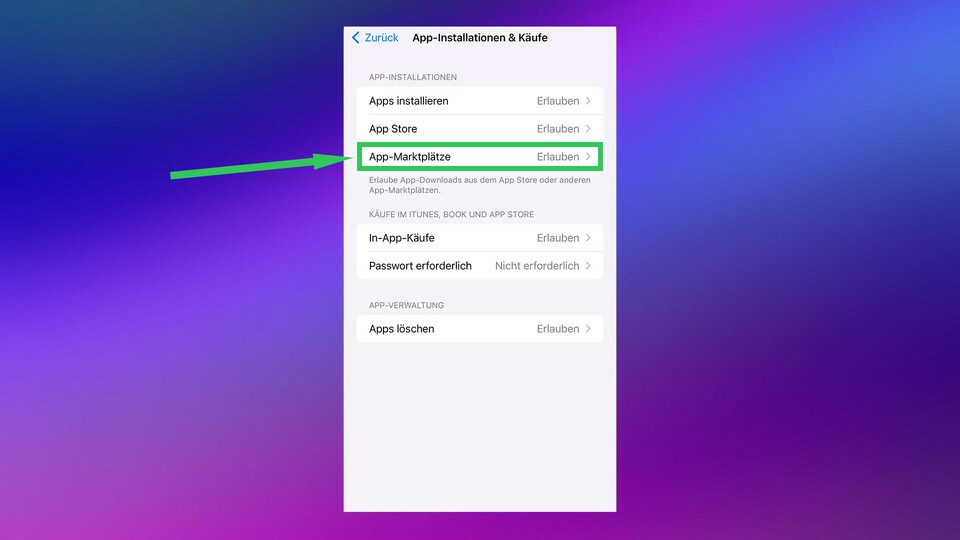 iPhone: Sideloading unter iOS 17.4 deaktivieren - so geht's