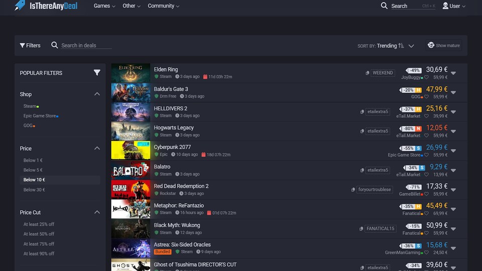 Um im Steam Sale die besten Angebote zu finden, reichen fünf Minuten mit einem mächtigen Tool
