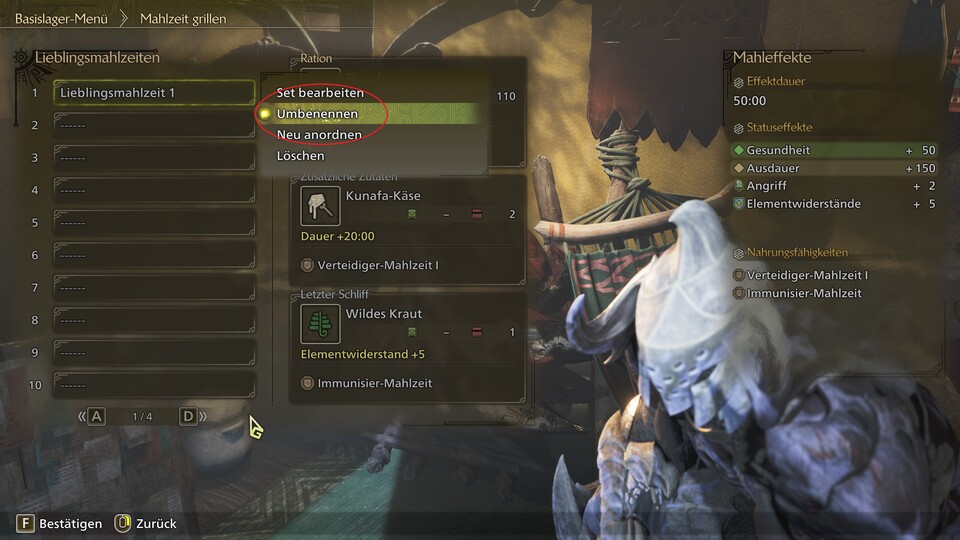 Monster Hunter Wilds Guide: Mahlzeiten und Nahrungsfähigkeiten