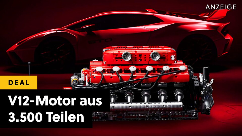 Gibt’s nicht von LEGO: V12-Motor mit Ansaugbrücke & Abgaskrümmer nach ...