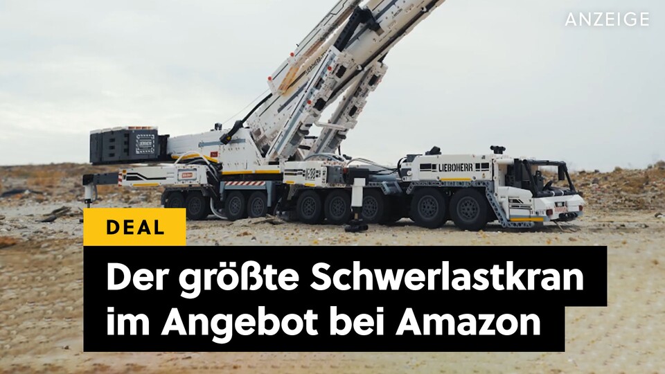 Nur noch heute: Dieses 8.500-Teile-Monstrum von einem Schwerlastkran ...