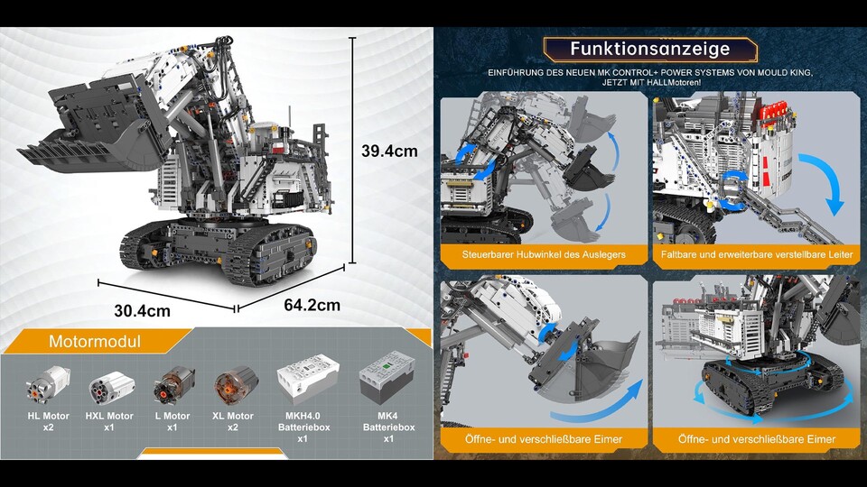 Voll motorisierter Minenbagger mit über 4.000 Teilen kostet im Angebot nur ein Viertel des Lego ...