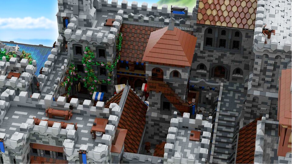 Diese Burg ist sogar größer als ich! Weder LEGO noch BlueBrixx würden ...