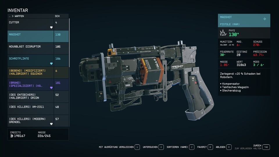 Starfield: Die besten Waffen und wo ihr sie findet