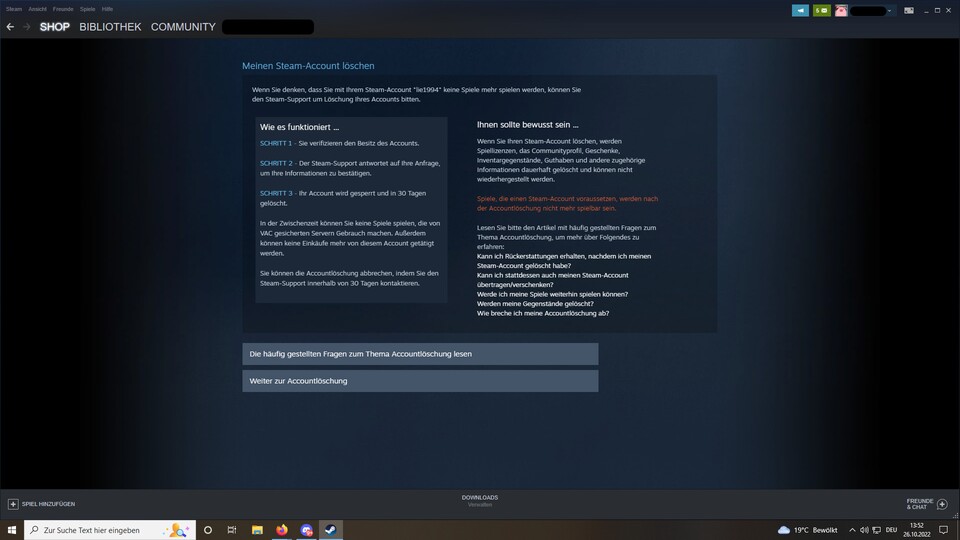 Steam Guide: So löscht ihr euren Account