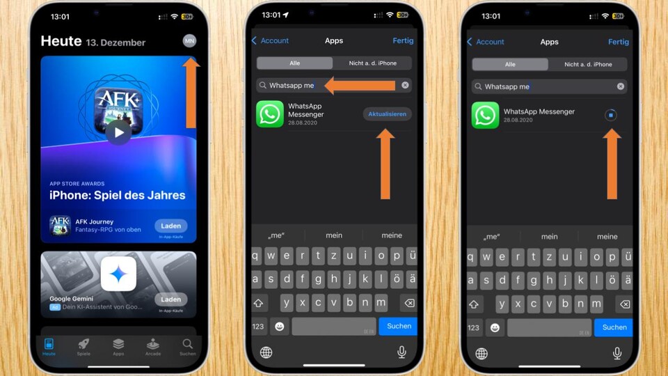 WhatsApp manuell aktualisieren auf iOS und Android - so holt ihr euch das neuste Update