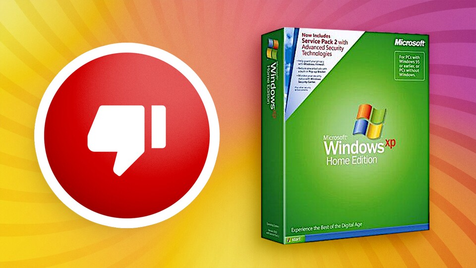 Es geht schon nach 10 Minuten los: Jemand hat einen Windows-XP-Rechner ...