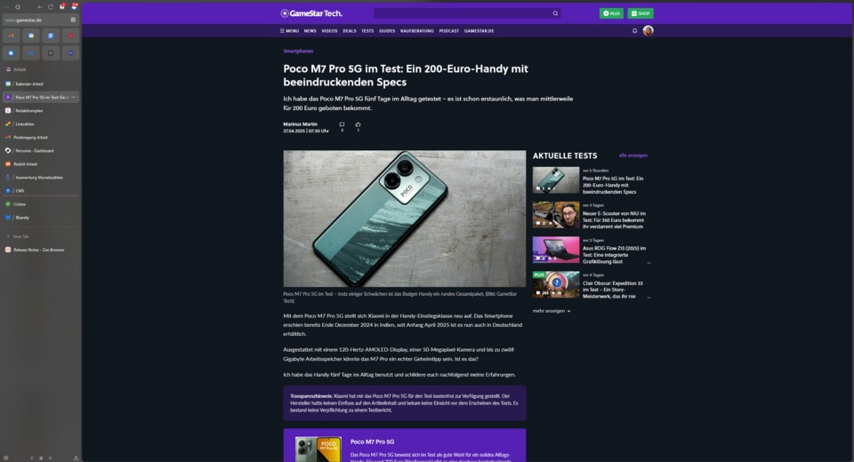Der Zen-Browser ist mein neuer Favorit, weil er zwei Dinge so viel ...