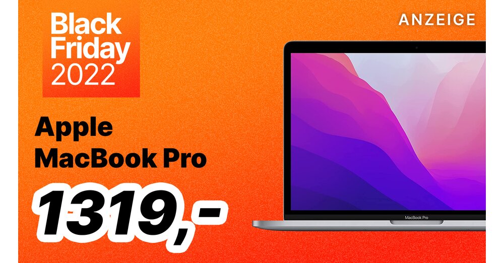 Amazon Black Friday 2022: Apple MacBook Pro mit M2 Chip zum Tiefstpreis