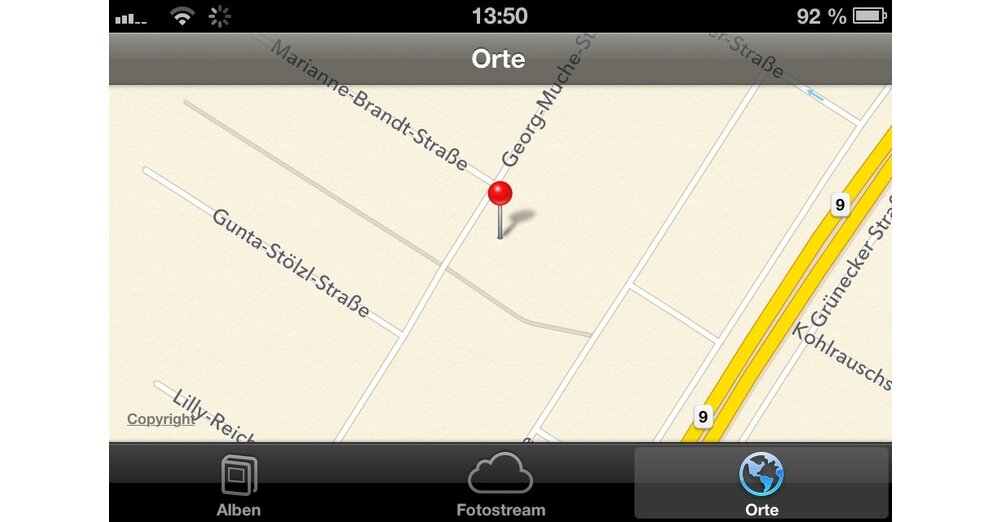 Karten-App von iOS 6 - Screenshots