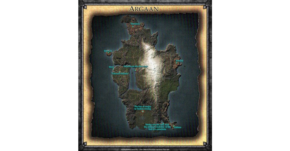 Arcania Gothic 4 Fan Karte Der Spielwelt Argaan