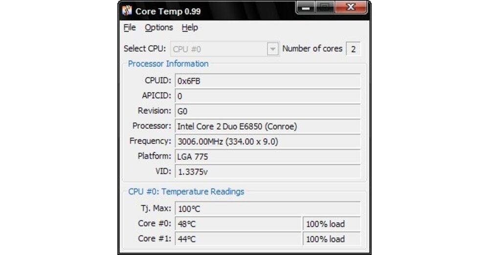 Core Temp - Neue Version 0.99 Final
