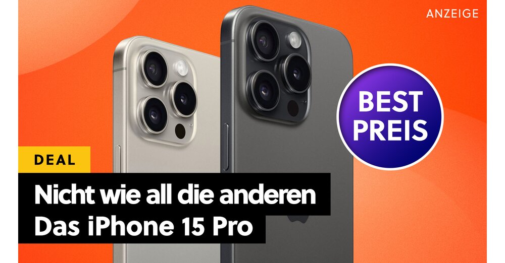 iPhone-Angebot bei Amazon: Das neue Apple-Flaggschiff mit der besten Kamera iPhone 15 Pro gibt's ...