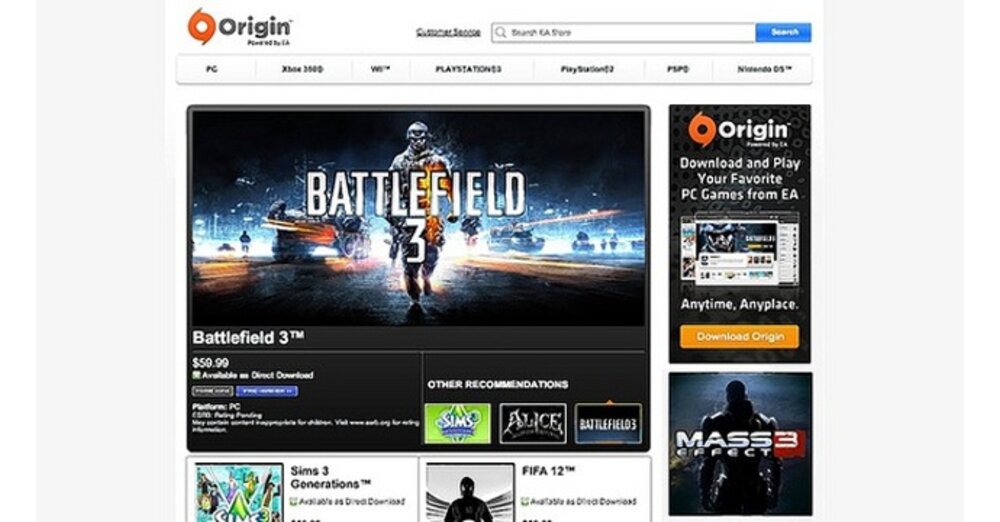 EA Origin - Neue Online-Plattform als Konkurrenz zu Steam, exklusiv mit ...