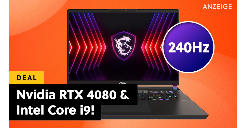 Nvidia RTX 4080 & Intel Core i9: Dieser Gaming-Laptop von MSI ist ein ...