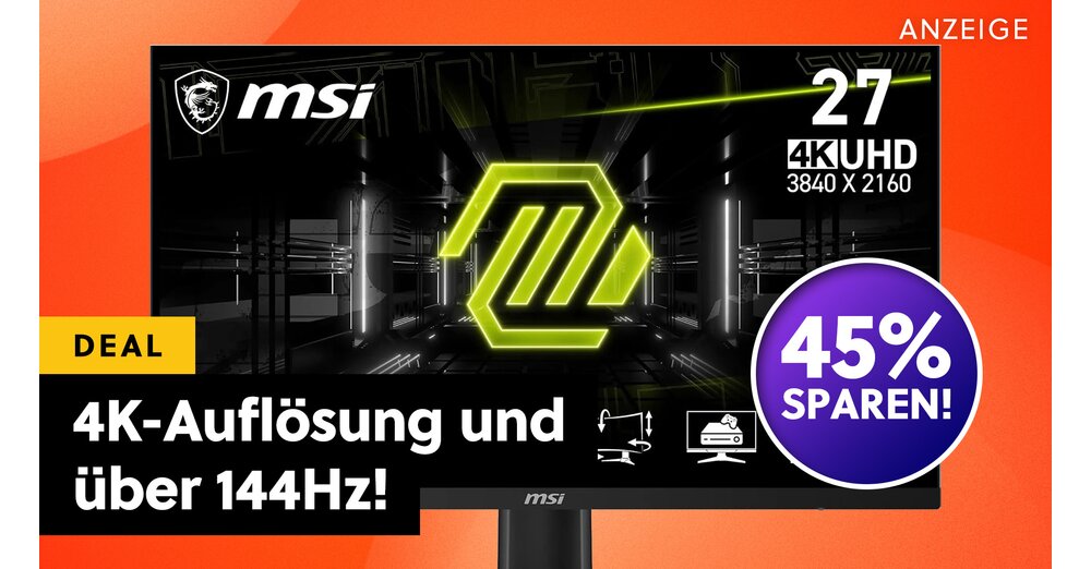 4K-Gaming-Monitor auf Preis-Talfahrt: UHD-Bildschirm von MSI mit über ...