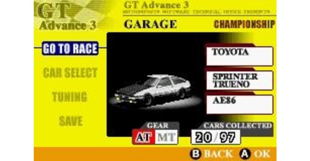 GT Advance 3: Pro Concept Racing Game Boy Advance