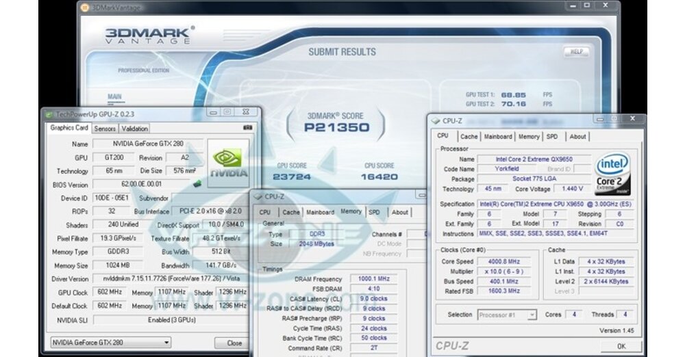 Nvidia - Benchmark der GeForce GTX 280 in Triple-SLI