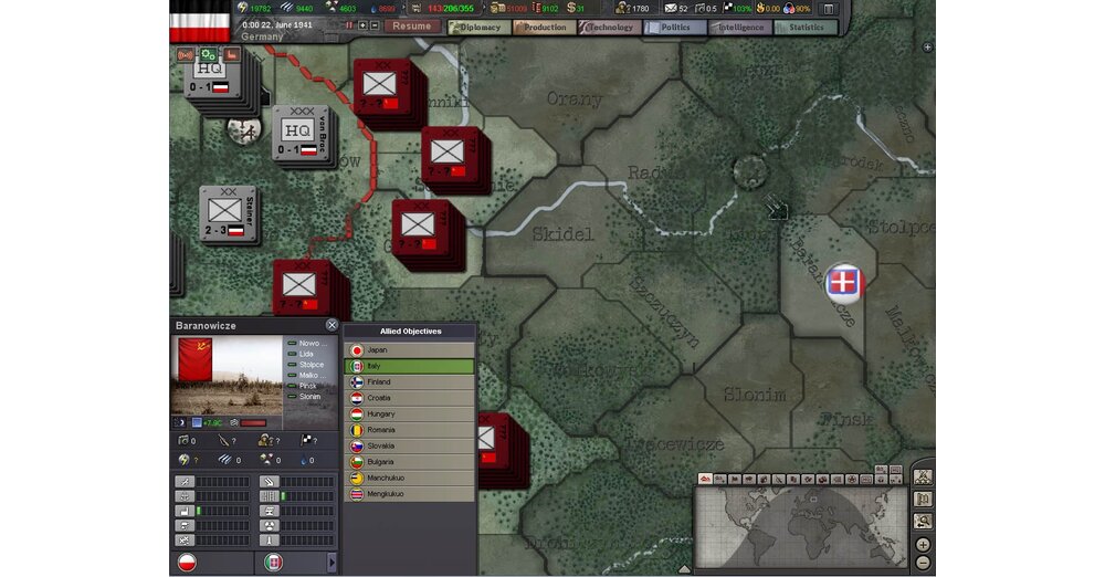 Hearts of Iron 3: Semper Fi - Screenshots aus dem Addon