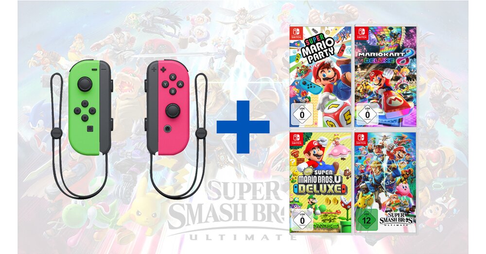 Nintendo Switch Joy Cons & Super Smash Bros. für 99€ - MediaMarkt