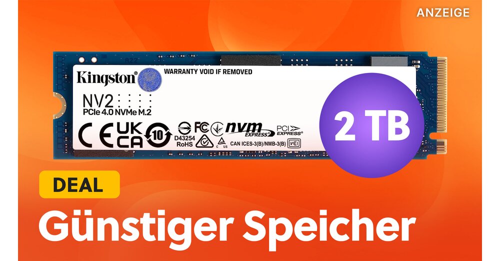 Bestpreis für 2TB SSD-Speicher! Auf Amazon gibt’s die NV2 von Kingston ...