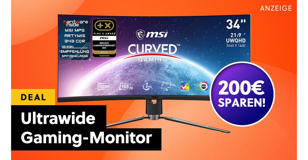 Jetzt im Bestpreis-Angebot bei Amazon: 34 Zoll Curved Gaming-Monitor ...