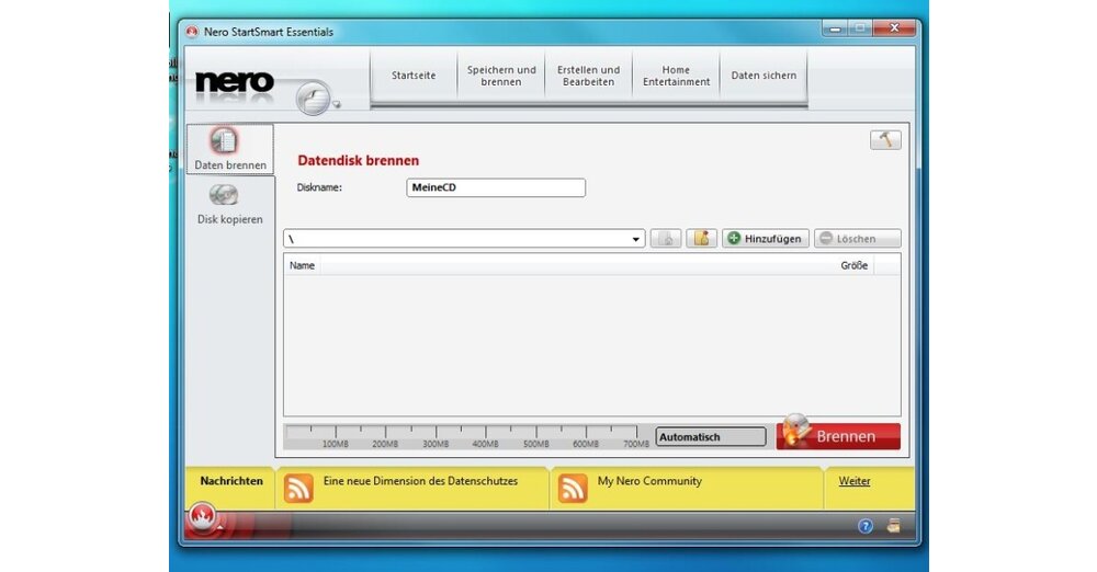 Nero 9 Free - Brennprogramm gratis